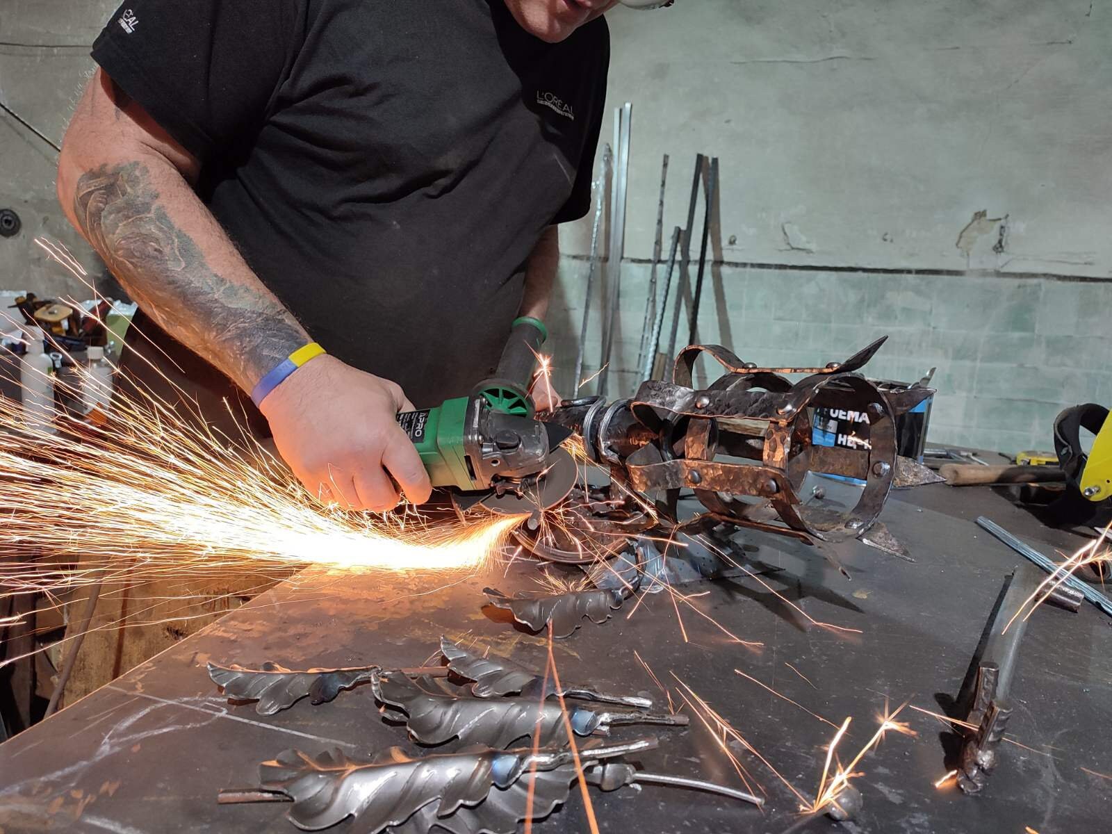 Medieval Lamp. Forged Hand Lamp. Hand Forged Wall Lamp. Wall Light ...