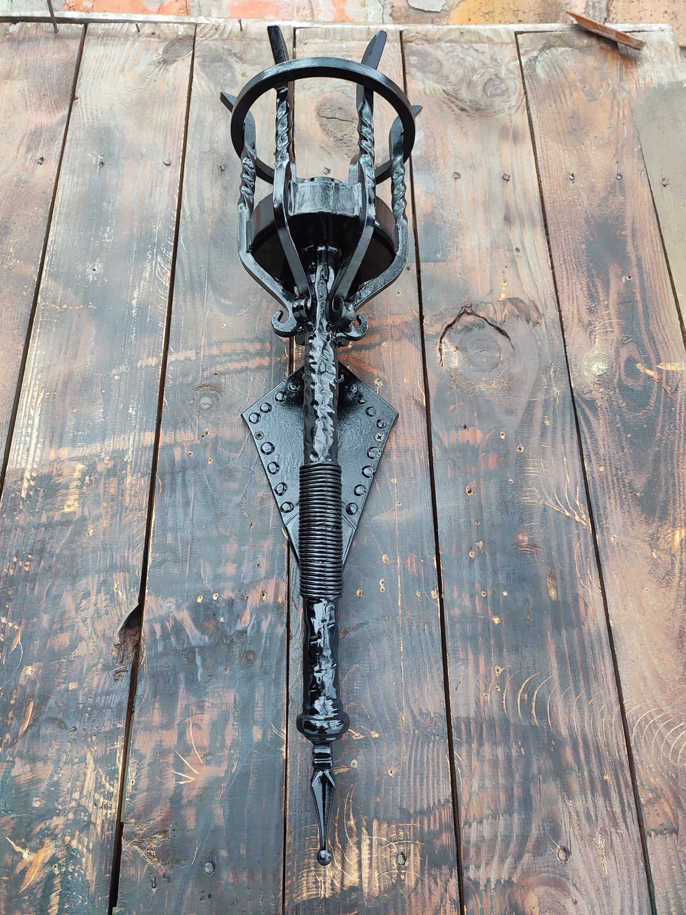 Iron Torch. Medieval Lighting. Lock. Viking Pit Light. Street Lighting ...