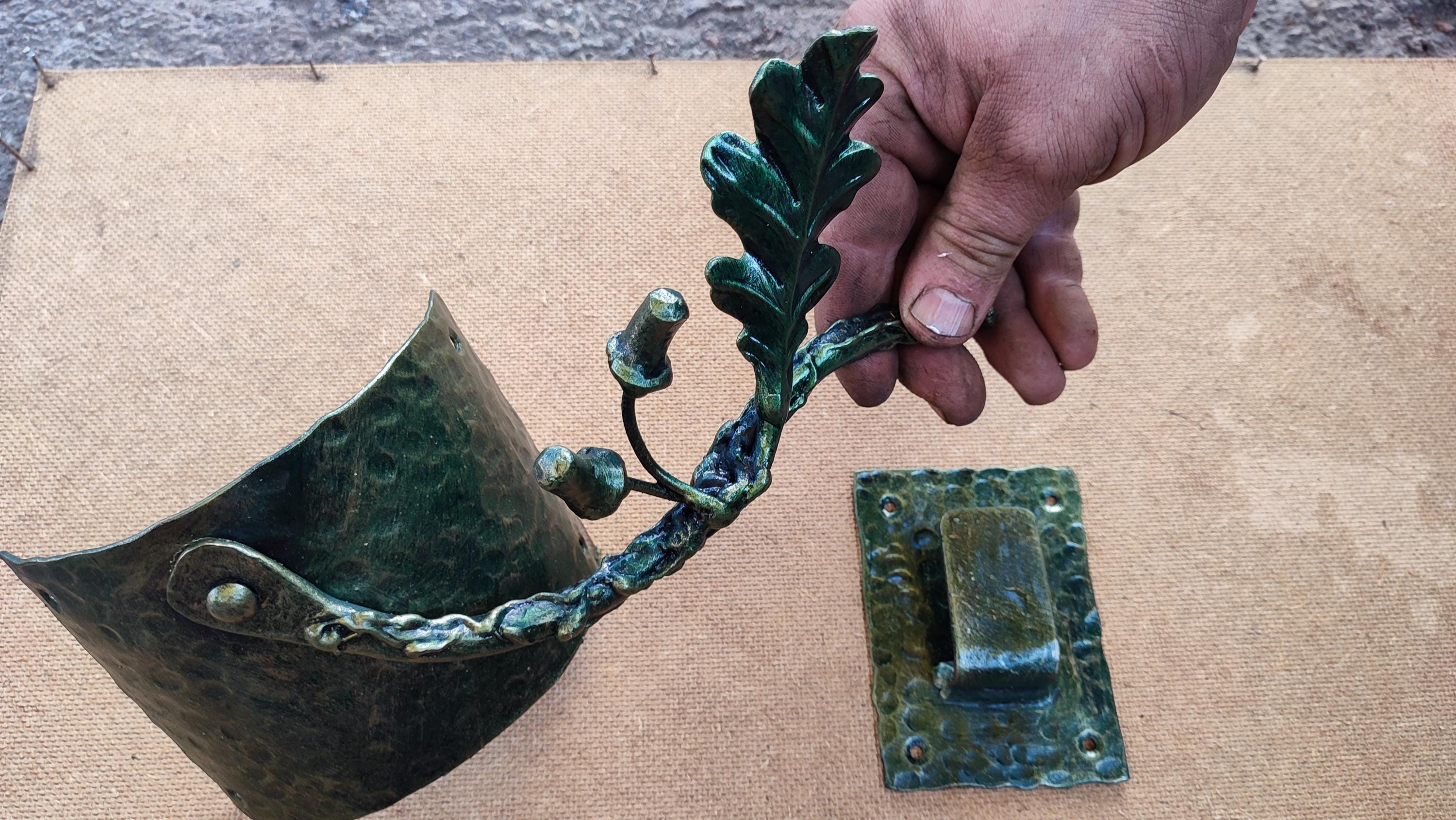 Gate Latch. Garden Lock. Oak Branch. Iron Latch. Family Day Gift. Room ...