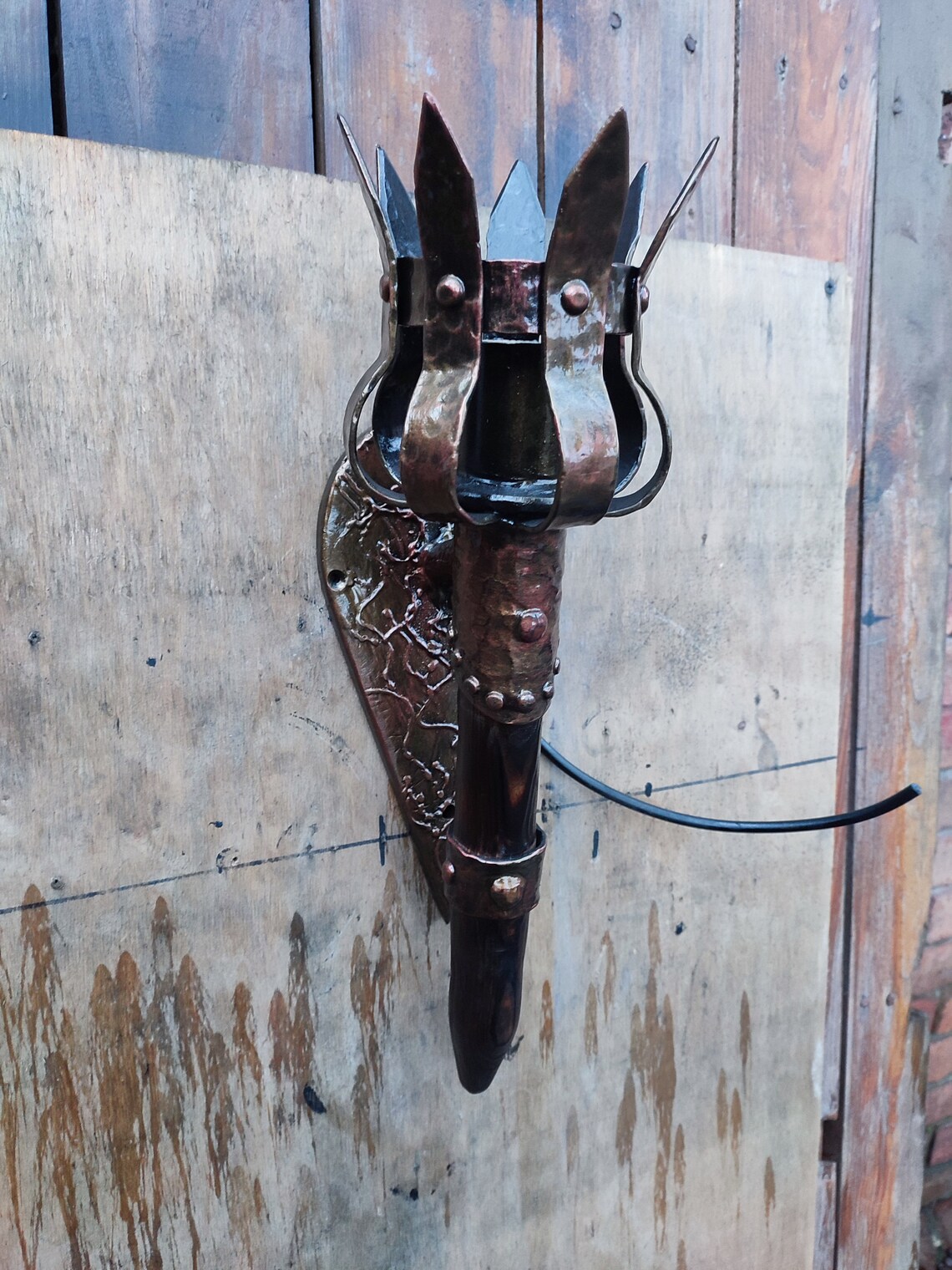 Forged Torch. Medieval Torch. Home Wall Decor. Garden Light. Visit of a ...