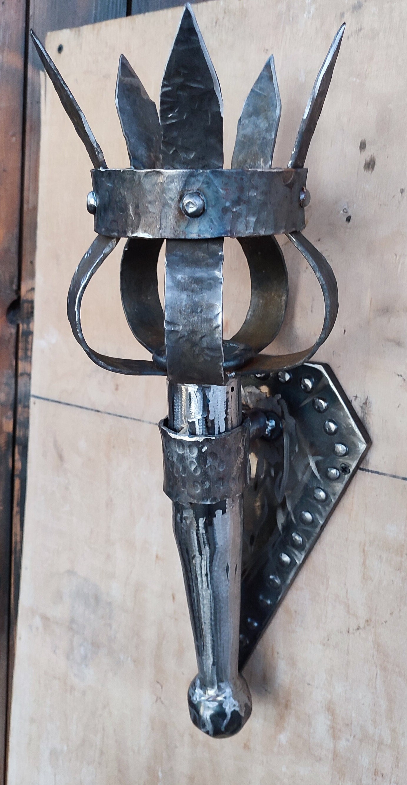 Medieval Lamp. Forged Hand Lamp. Hand Forged Wall Lamp. Wall Lamp ...