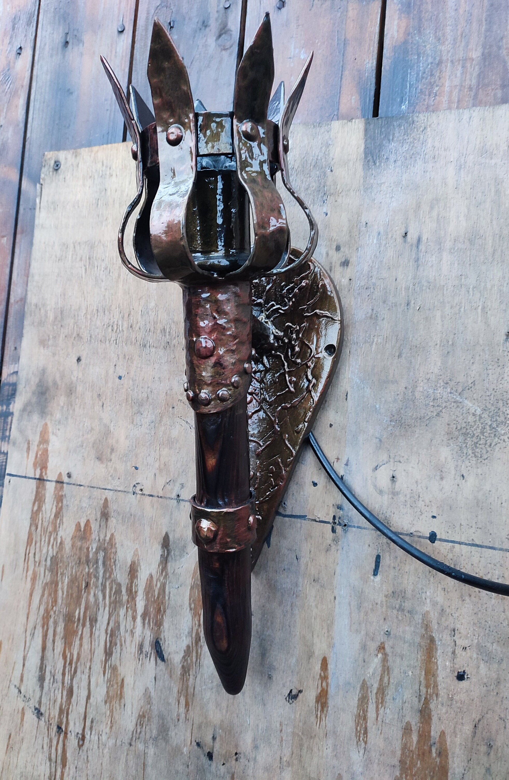Forged Torch. Medieval Torch. Home Wall Decor. Garden Light. Visit of a ...
