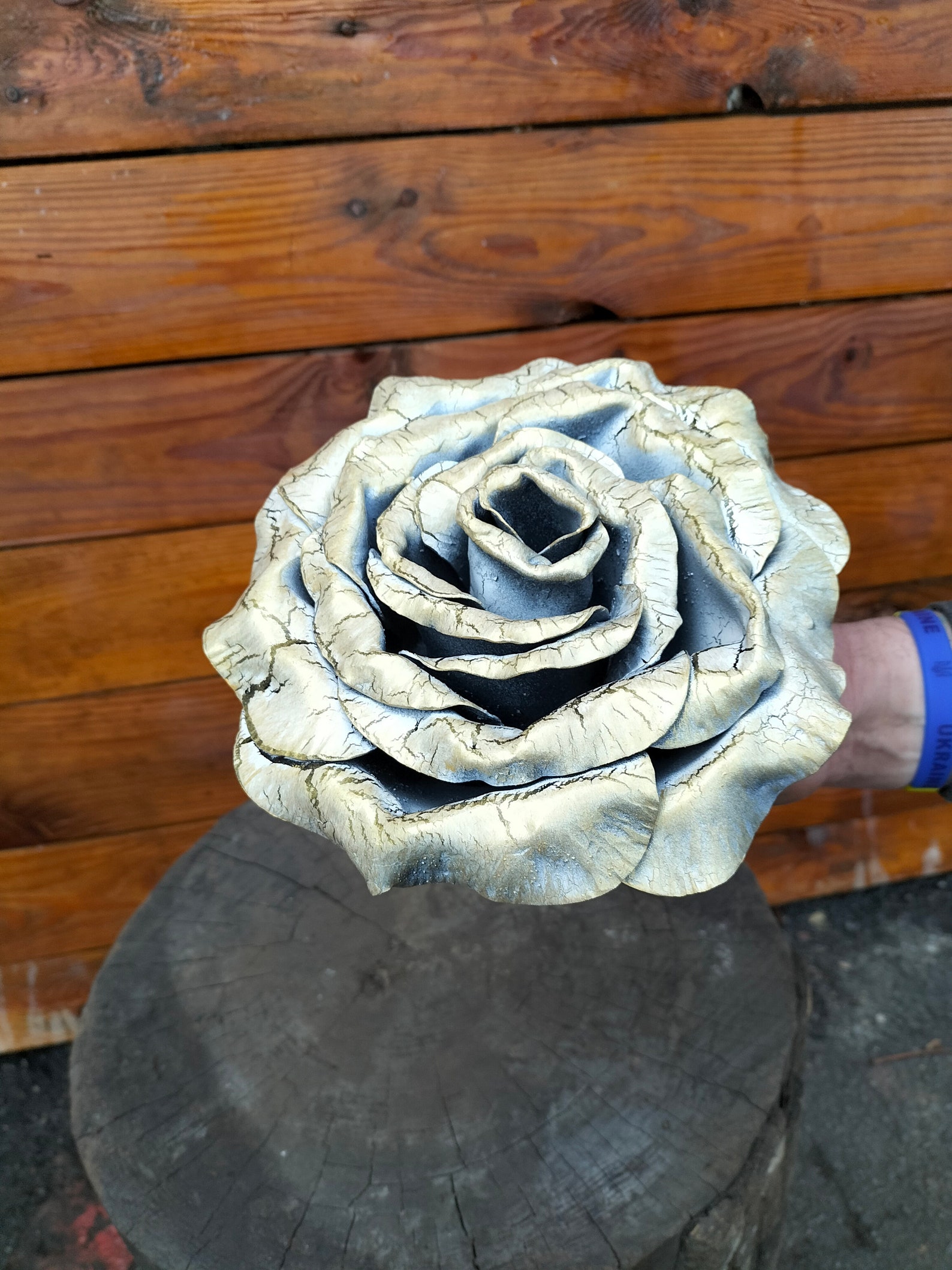 Steel Flower , Forged Rose, Steel Flower, Metallic Rose, Anniversary ...