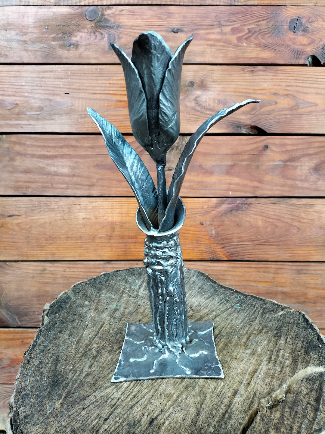 Tulips Steel Flowers, Hand Forged Flowers, Forged Tulip, 11th Wedding ...