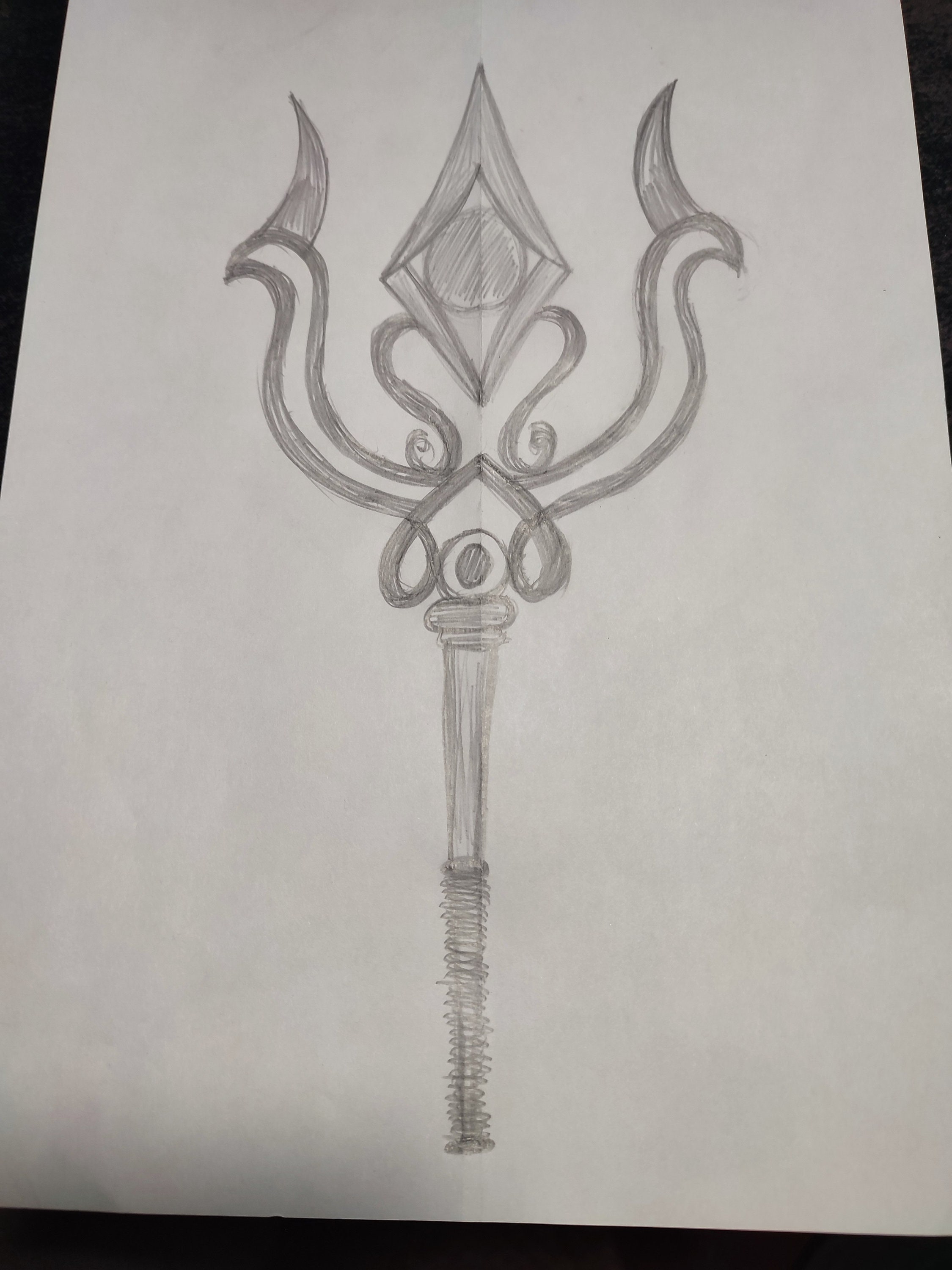 Project. Replica of Poseidon's Trident. Forged Trident. Anniversary ...