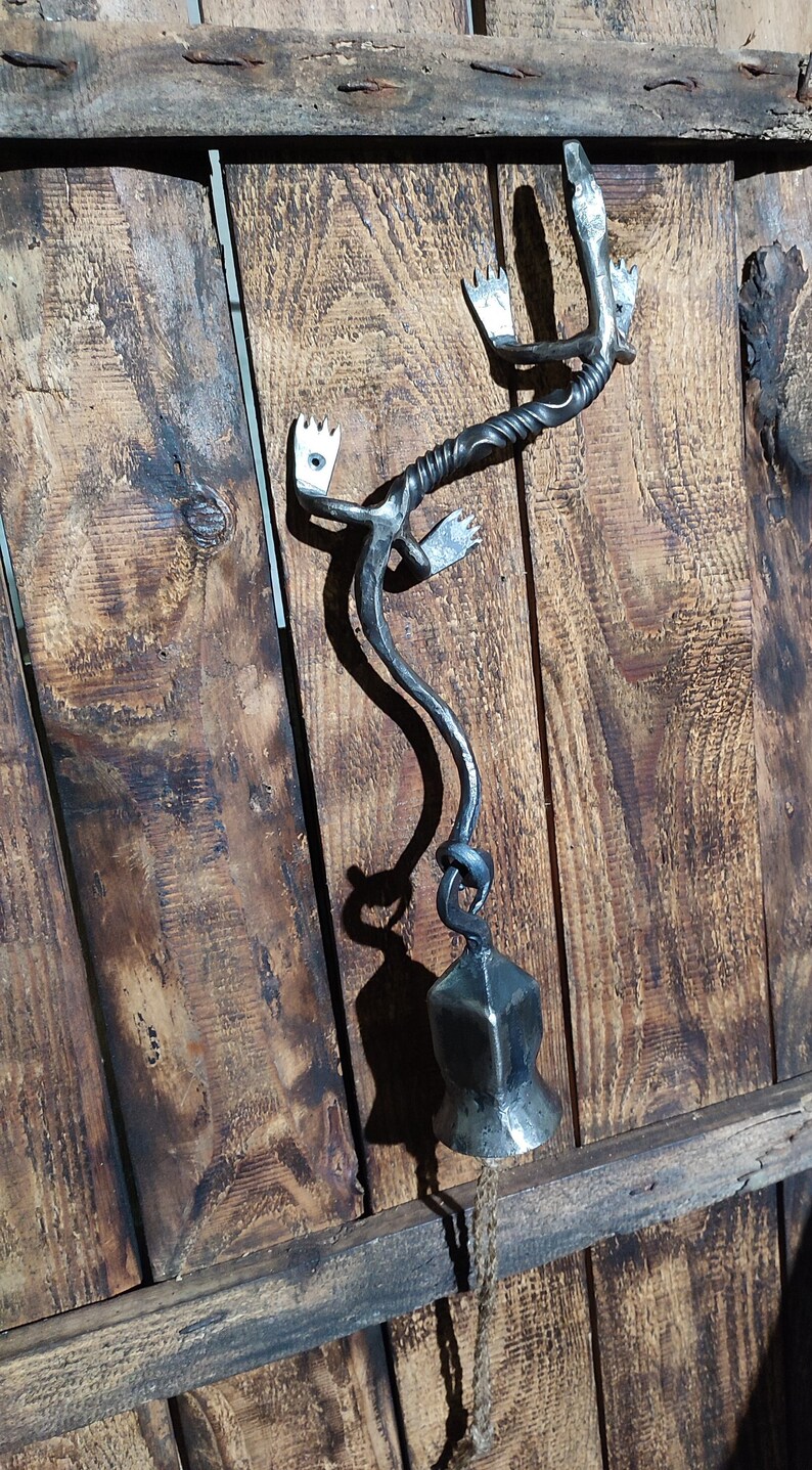Lizard Doorbell. Iron Lizard. Sculpture. Steel Lizard. Anniversary Gift ...