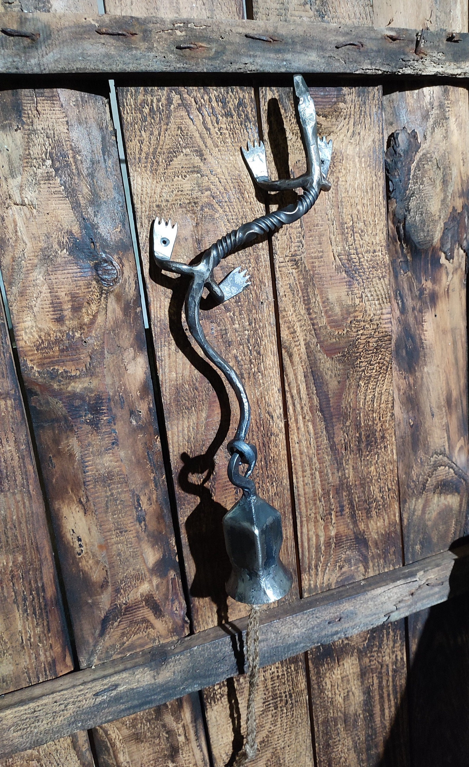 Lizard Doorbell. Iron Lizard. Sculpture. Steel Lizard. Anniversary Gift ...
