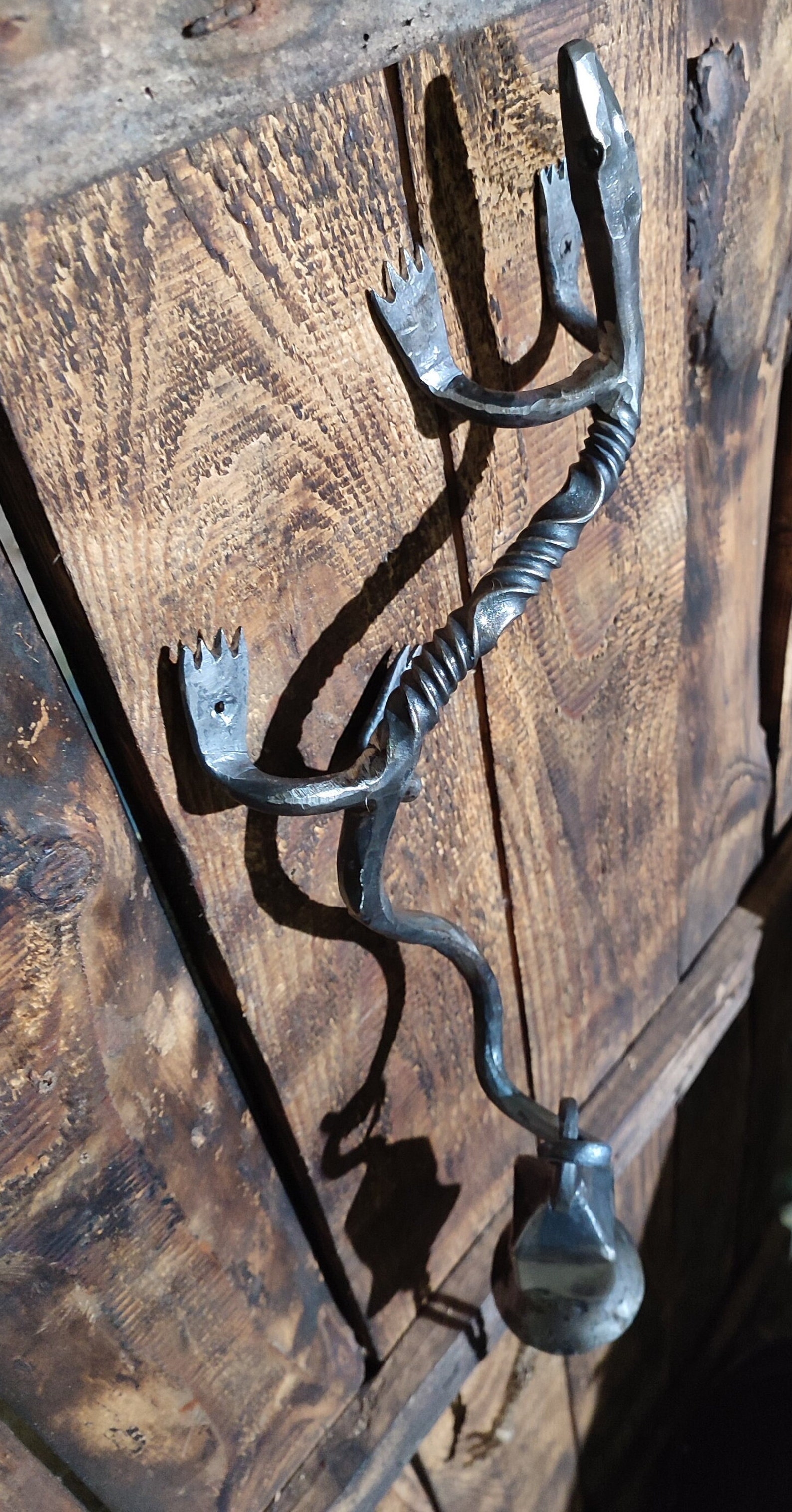 Lizard Doorbell. Iron Lizard. Sculpture. Steel Lizard. Anniversary Gift ...