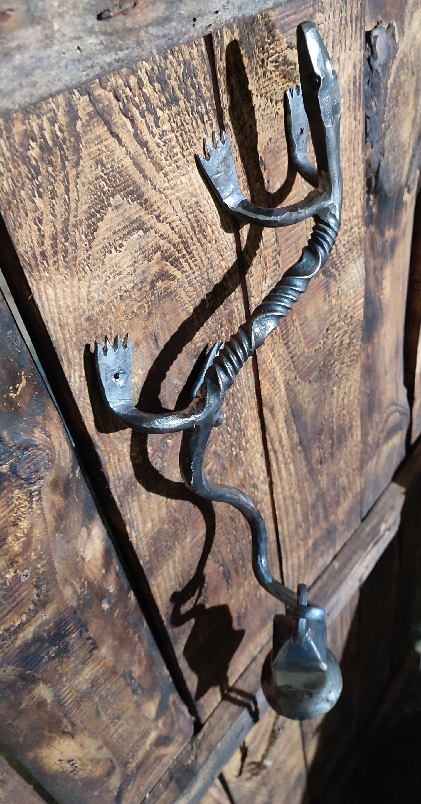 Lizard Doorbell. Iron Lizard. Sculpture. Steel Lizard. Anniversary Gift ...