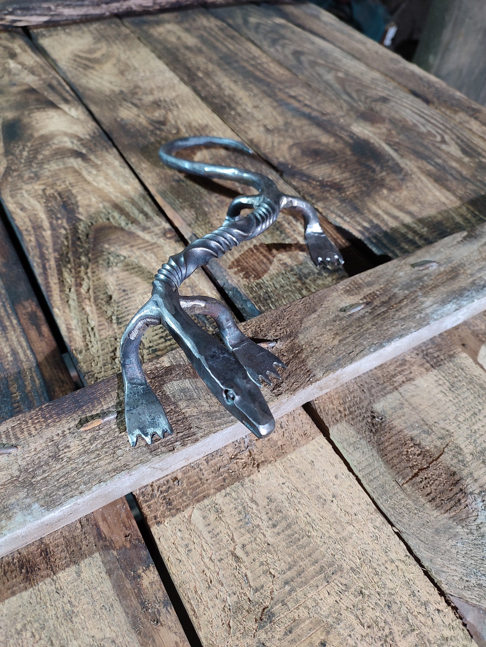 Door Knob. Iron Lizard. Lizard Sculpture. Forged Lizard. Table Decor ...