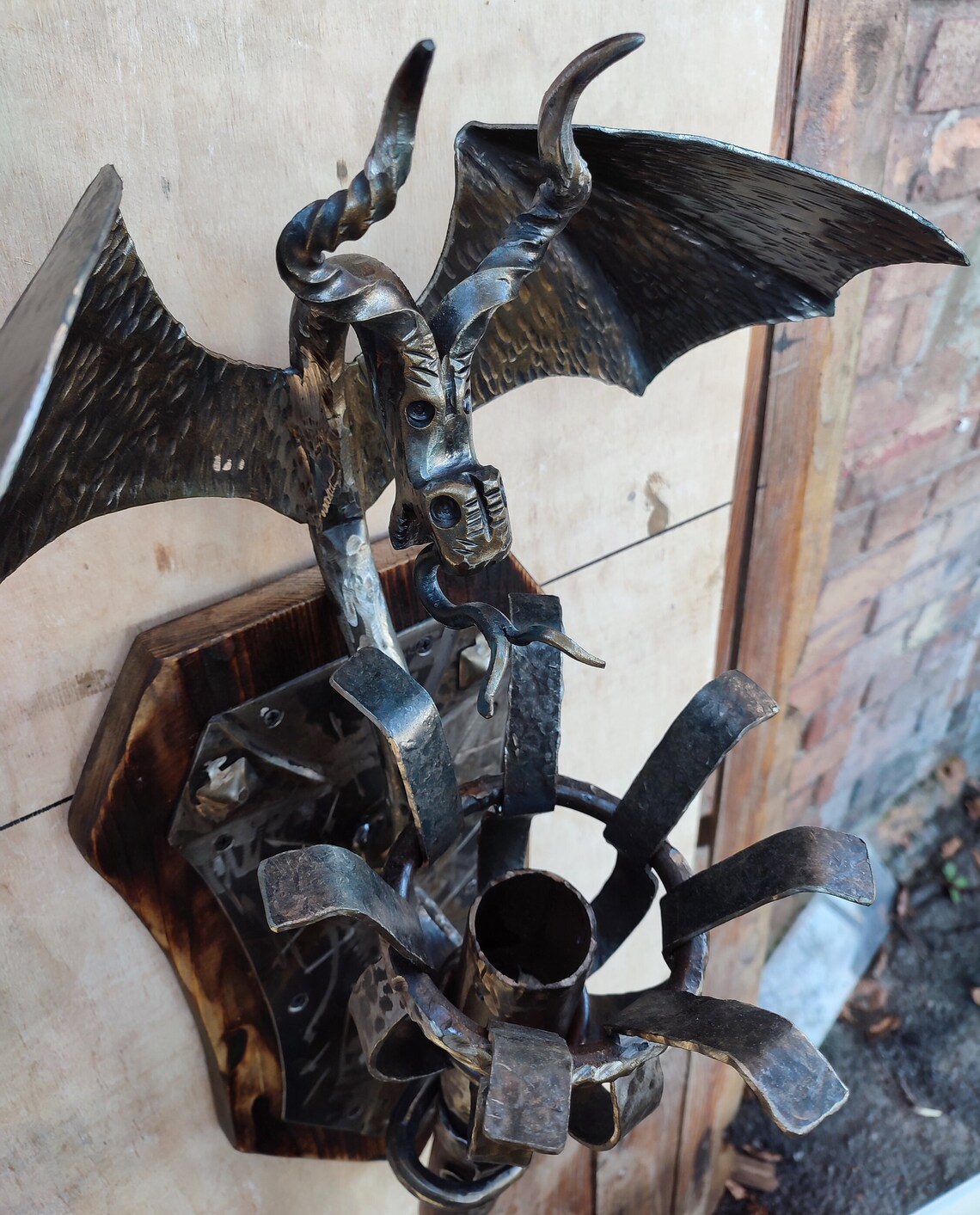 Steel Torch. Decorative Torch.wall Lighting. Sconce. Medieval Lamp ...