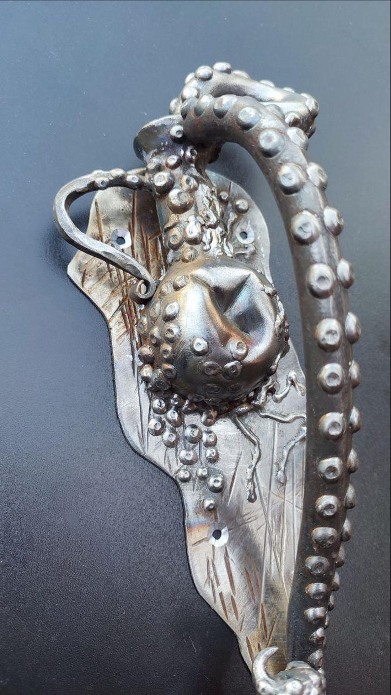 Octopus Tentacle Door Handle – Handmade Metal Art - Etsy