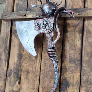 Project .cosplay Reaper's Axe. Snake Axe. Steel Skull. Halloween. A ...
