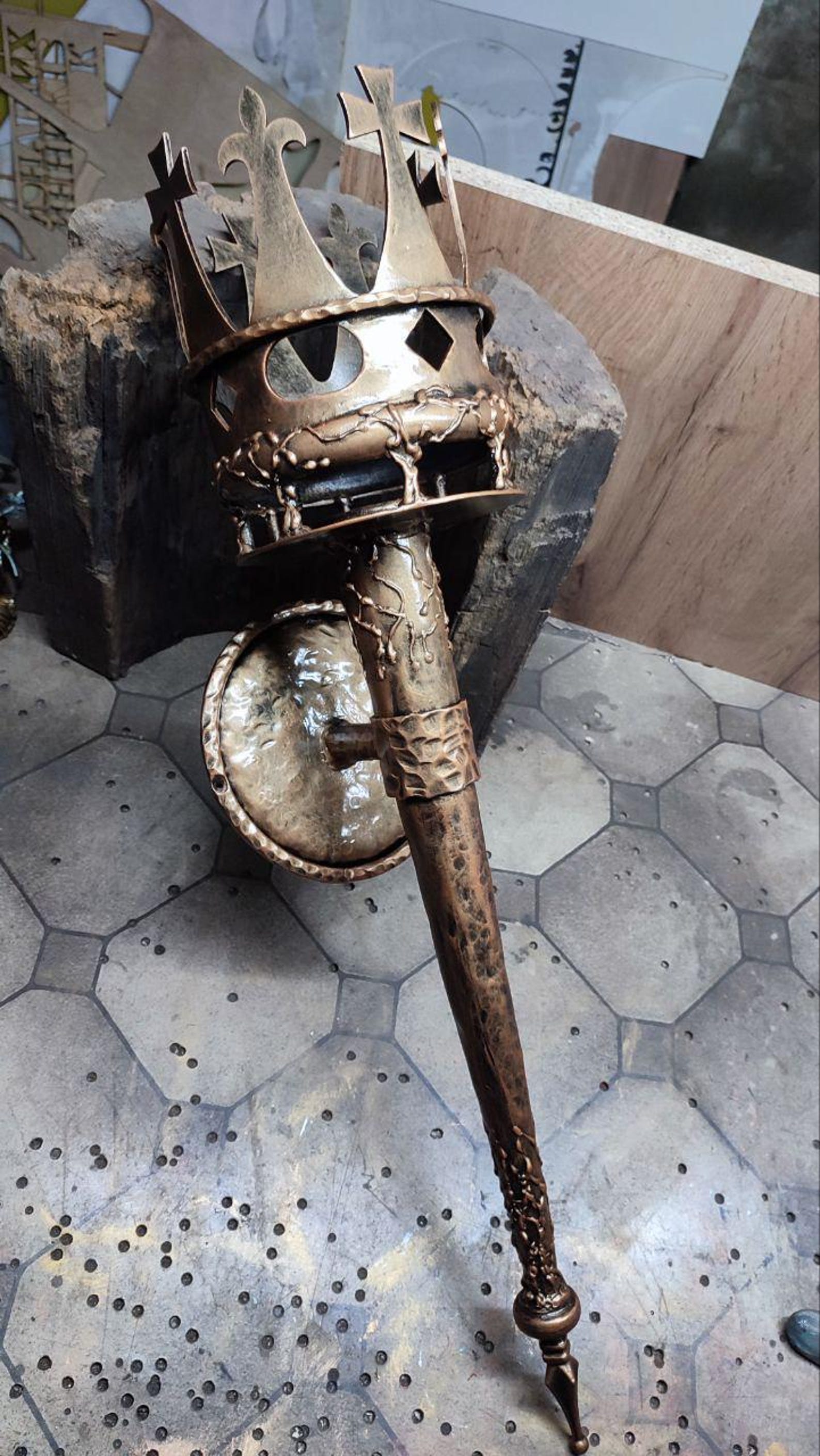 Medieval Torch Wrought Iron Wall Sconce Iron Wall Torch Handmade Torch ...