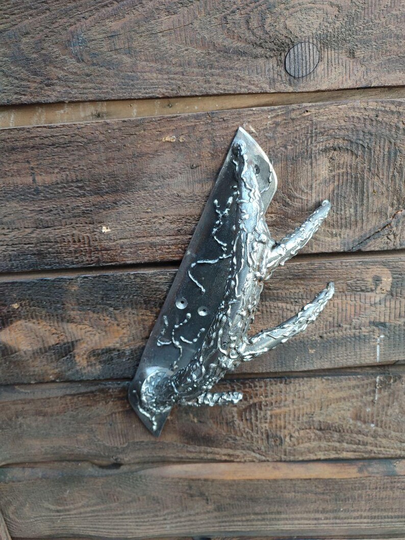 Hand Forged Iron Door Handles Horn Shape | Wrought Iron Rustic Pulls - Etsy