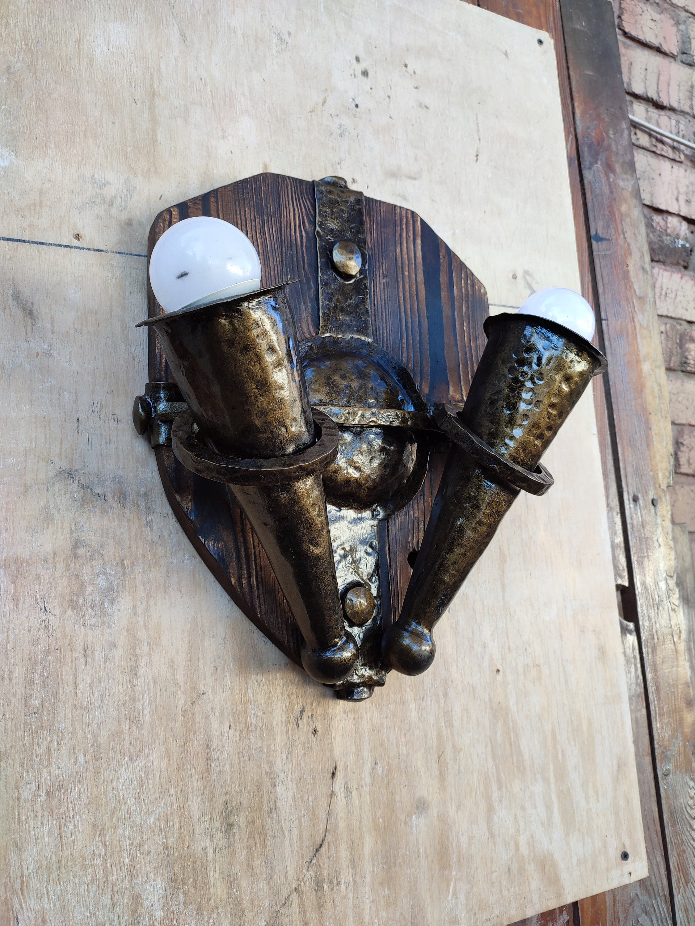 Forged Lamps & Torcheshandmade Viking Torch Wall Sconce: Medieval ...