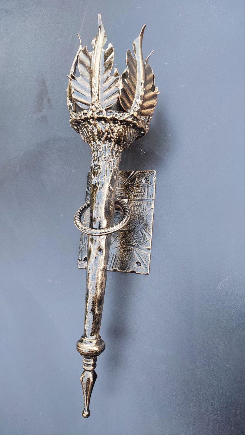 Forged Lamps & Torcheshand Forged Medieval Wall Torch | Wrought Iron ...