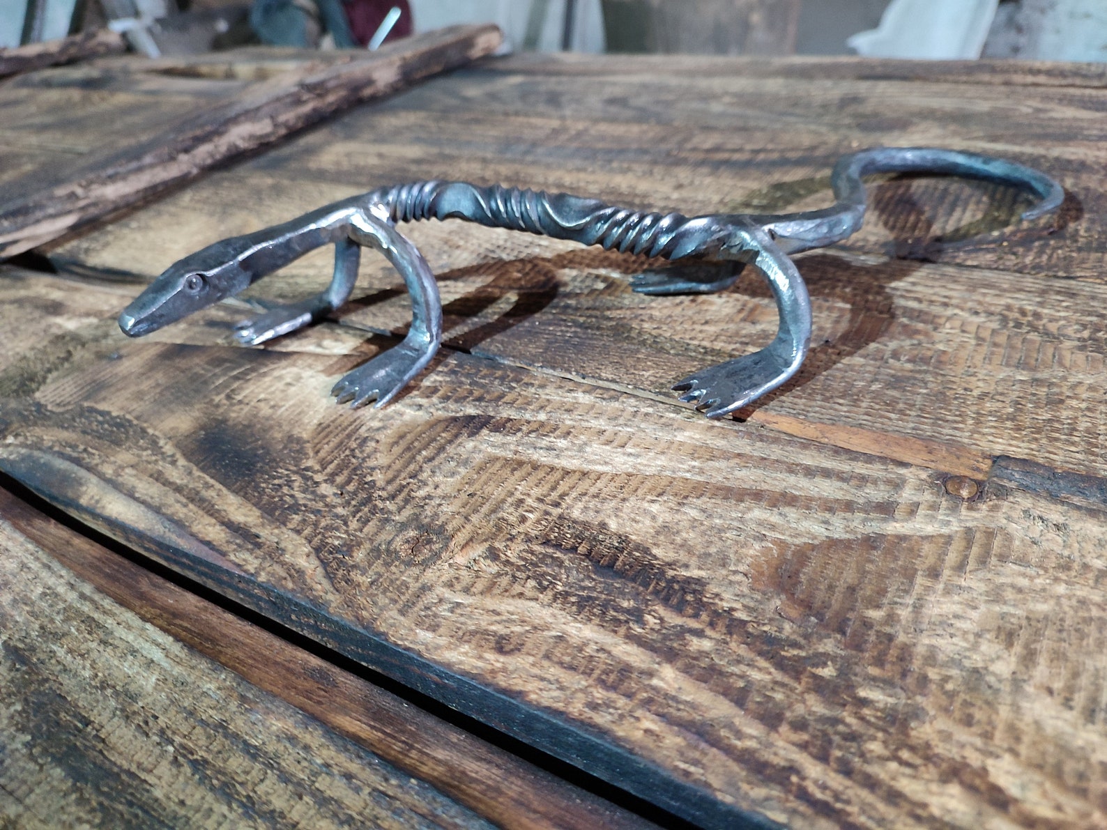 Door Knob. Iron Lizard. Lizard Sculpture. Forged Lizard. Table Decor ...