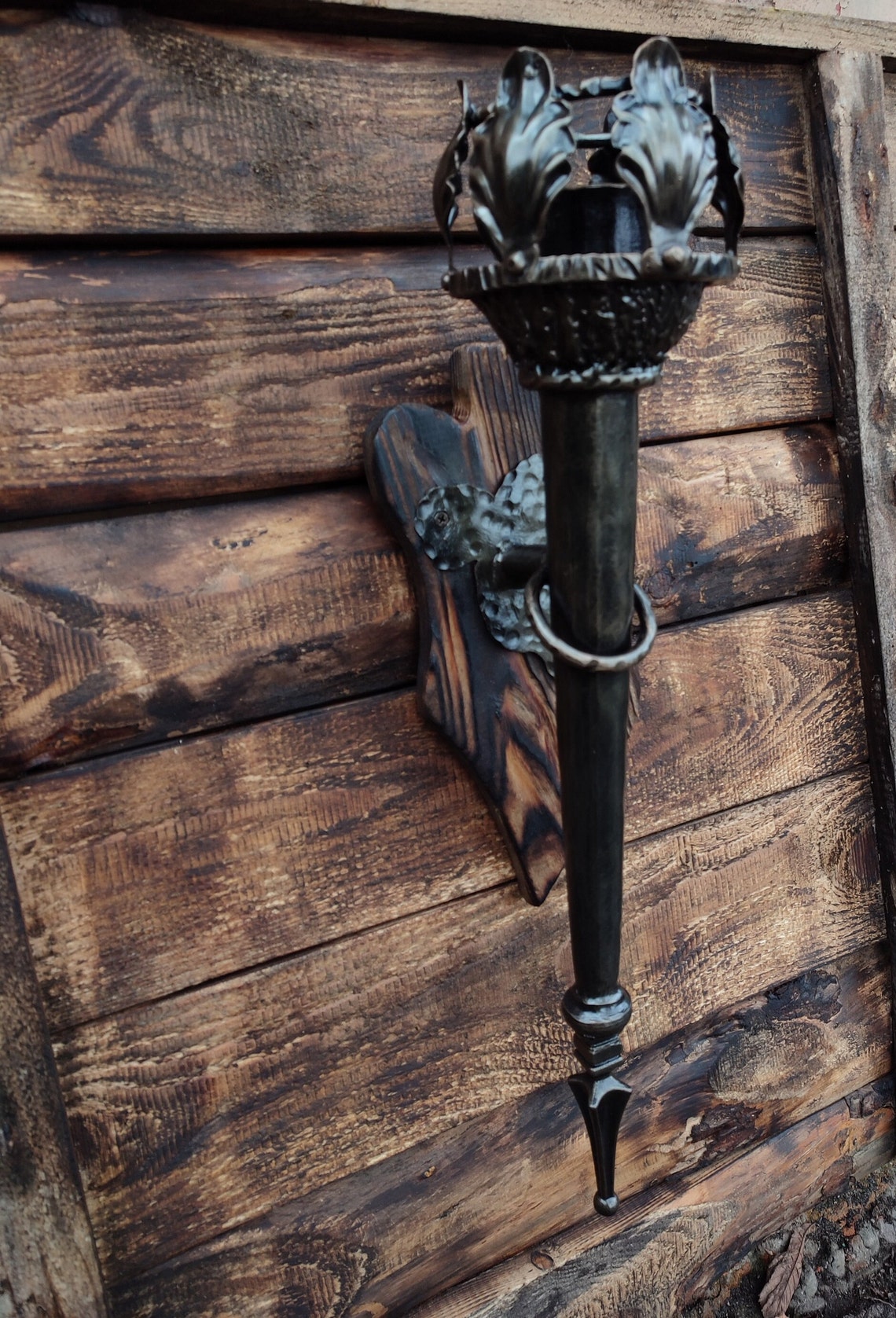 Steel Torch, Decorative Torch, Wall Sconce, Lantern, Wrought Iron Lamp ...