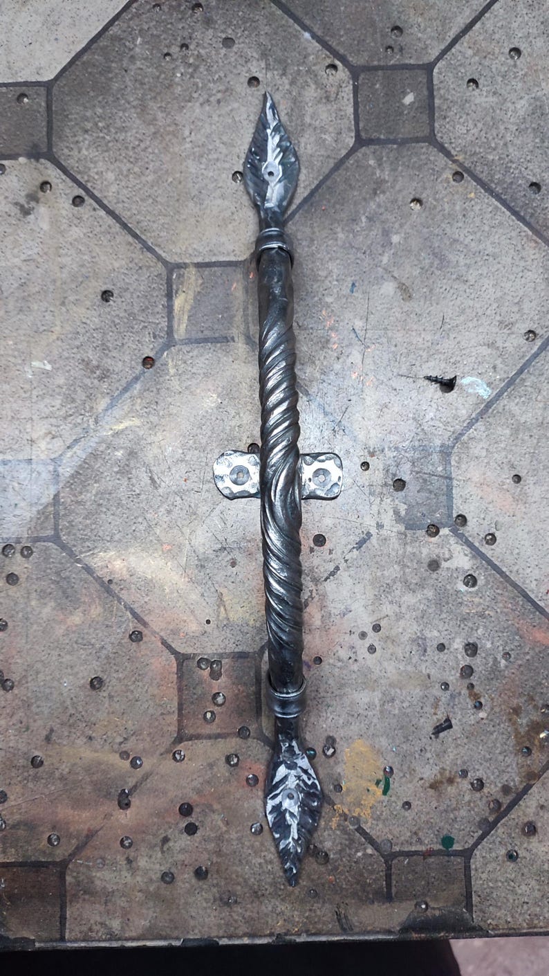Wroughtiron Door Handle Medieval Style Rustic Decor Archery Blacksmith ...