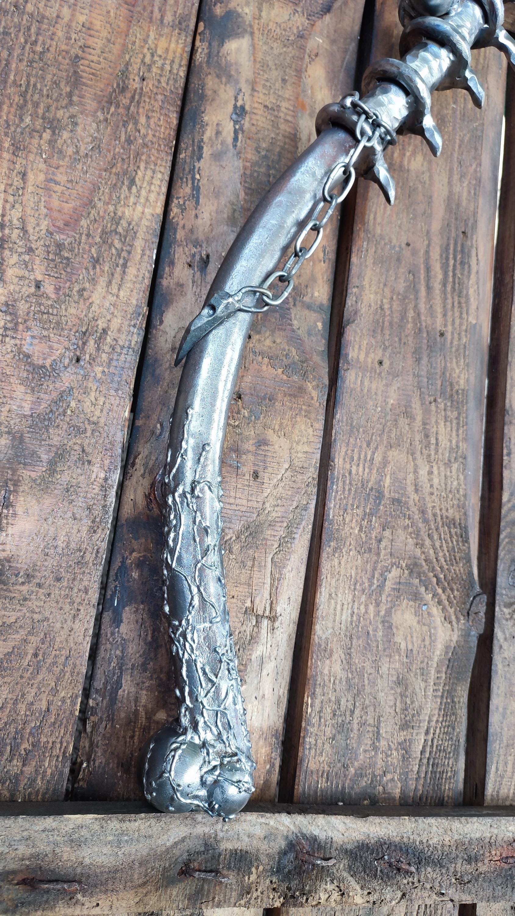 Hand-forged Metal Reaper Scythe – Gothic Halloween Decor - Etsy