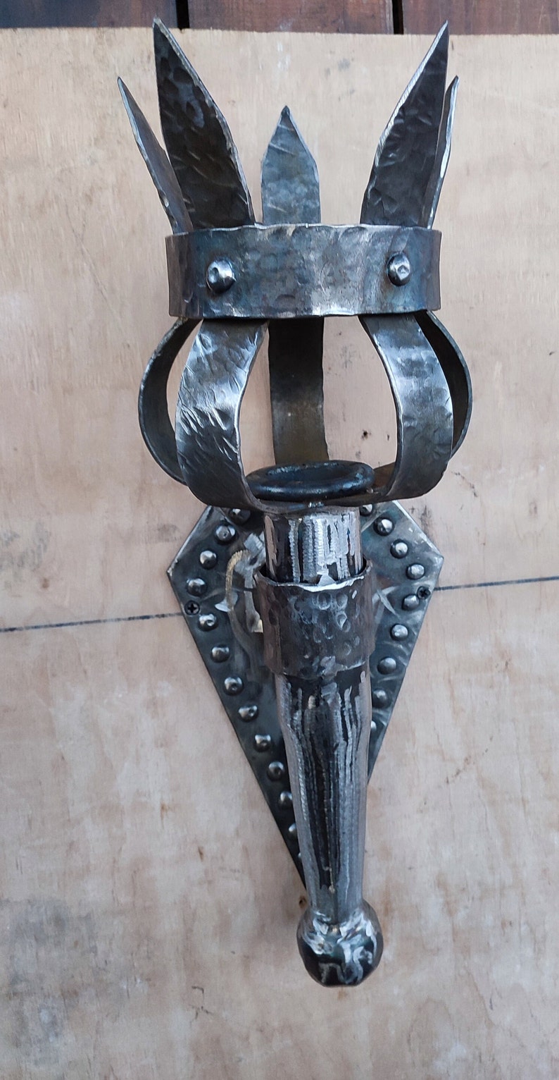 Medieval Lamp. Forged Hand Lamp. Hand Forged Wall Lamp. Wall Lamp ...