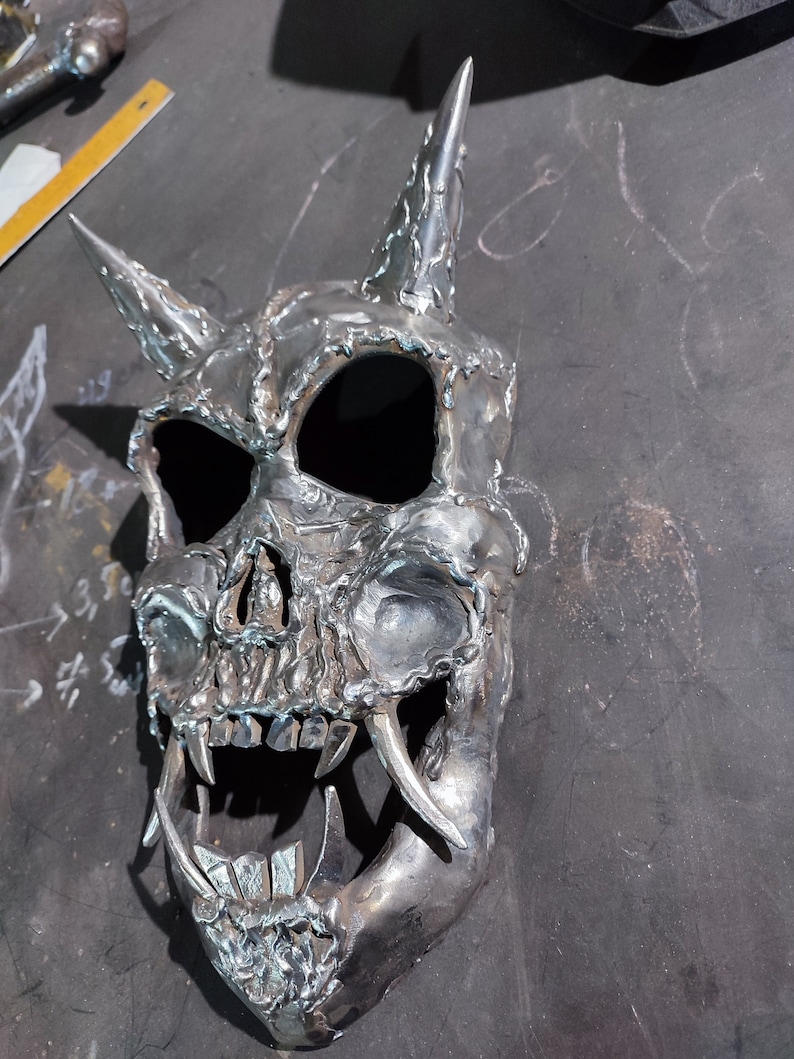 Hell Demon Horned Skull Hanging Door Knocker Heavy Duty Gothic Home ...