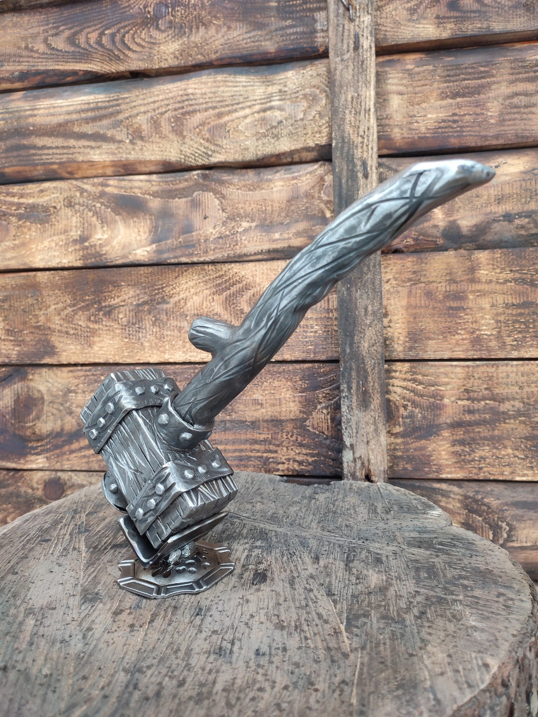 Home & Living Hand Forged Mjolnir Thor Hammer: Viking Sledgehammer With ...