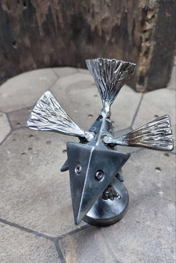 Wrought Iron Crow Metal Crow Wrought Iron Sculpture Metal Figurine Crow ...