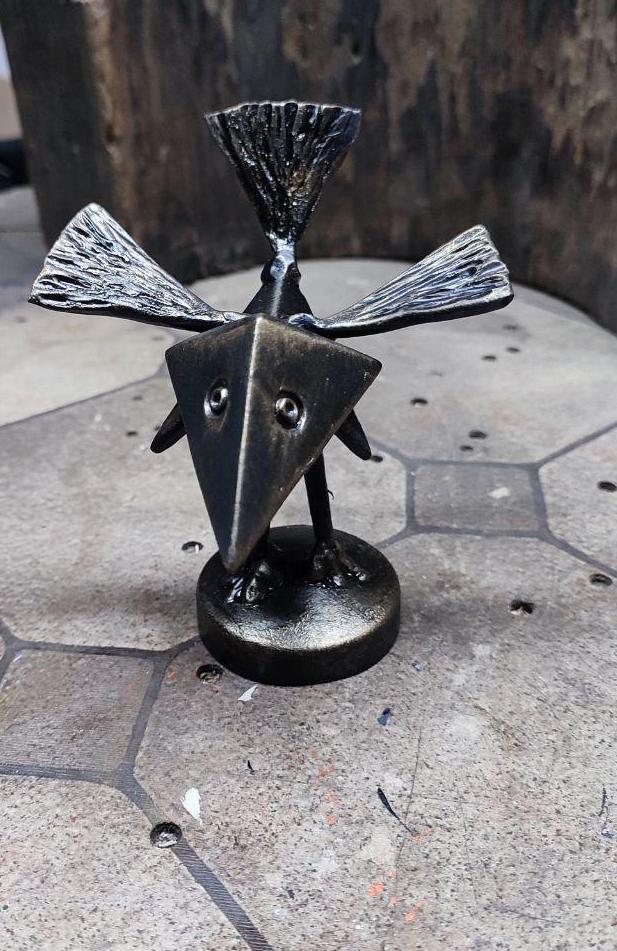Wrought Iron Crow Metal Crow Wrought Iron Sculpture Metal Figurine Crow ...