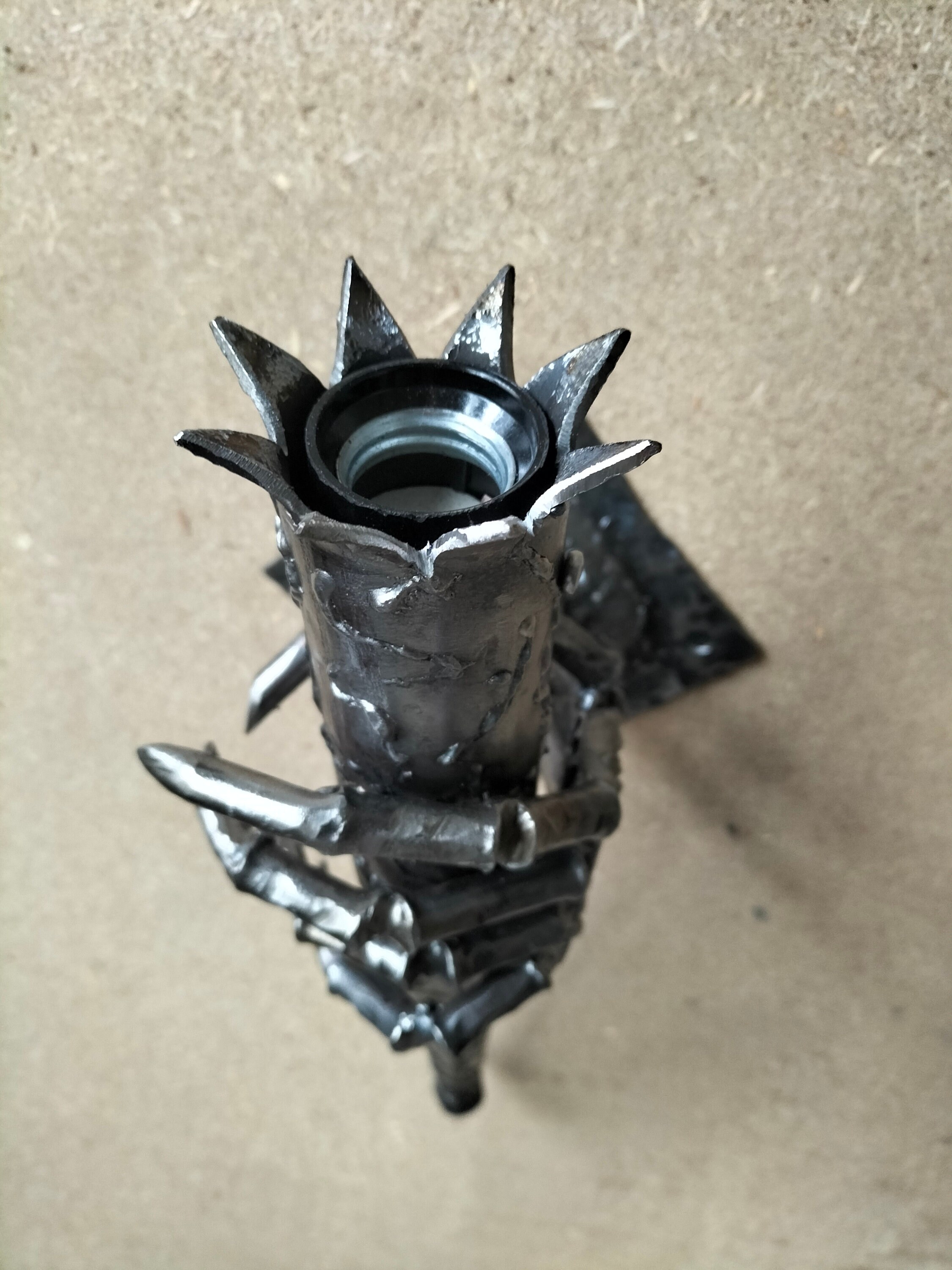 Hand Forged Torch Dark Art Decor Gothic Lighting Decor Blacksmith Wall ...