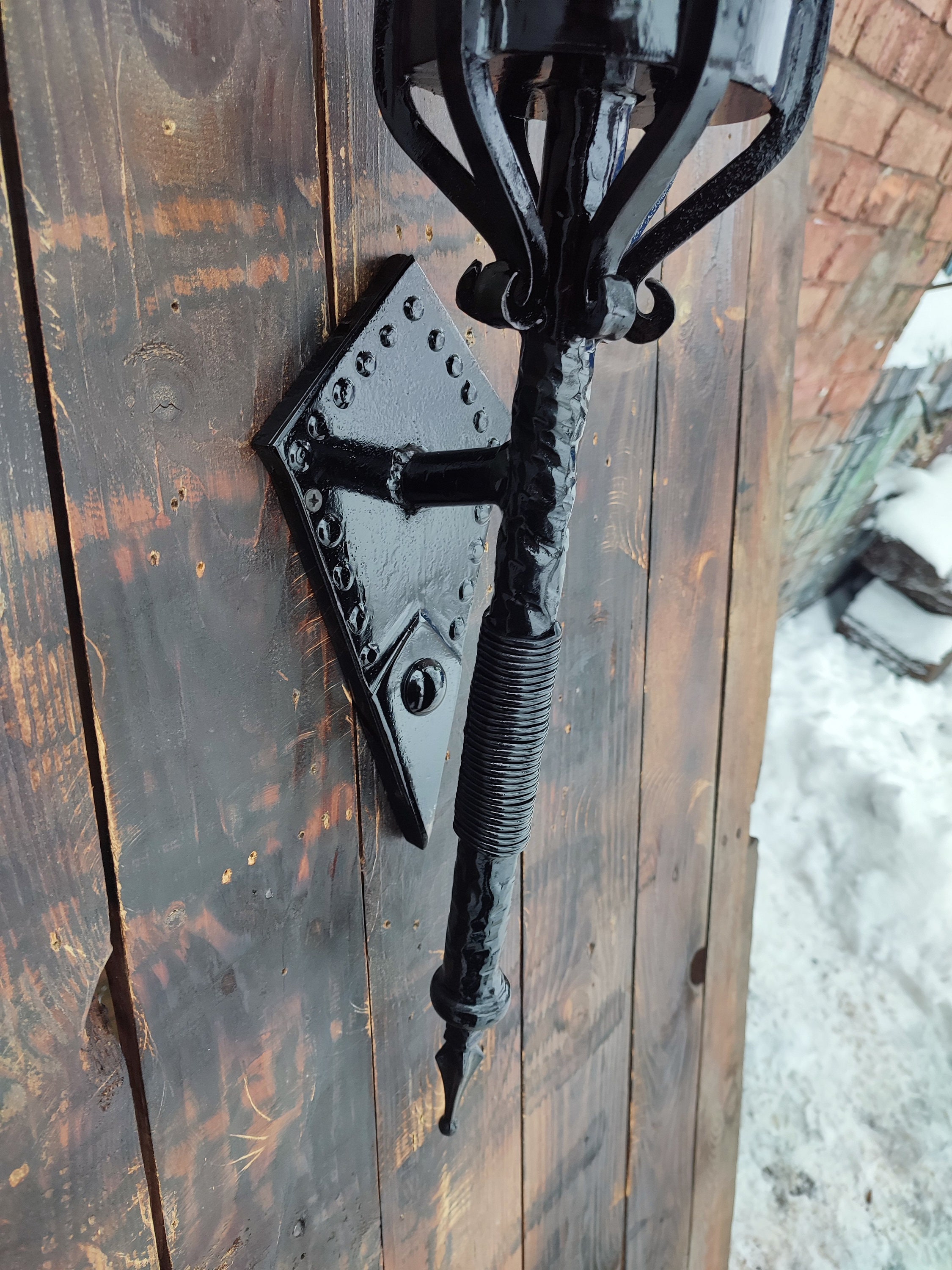Iron Torch. Medieval Lighting. Lock. Viking Pit Light. Street Lighting ...