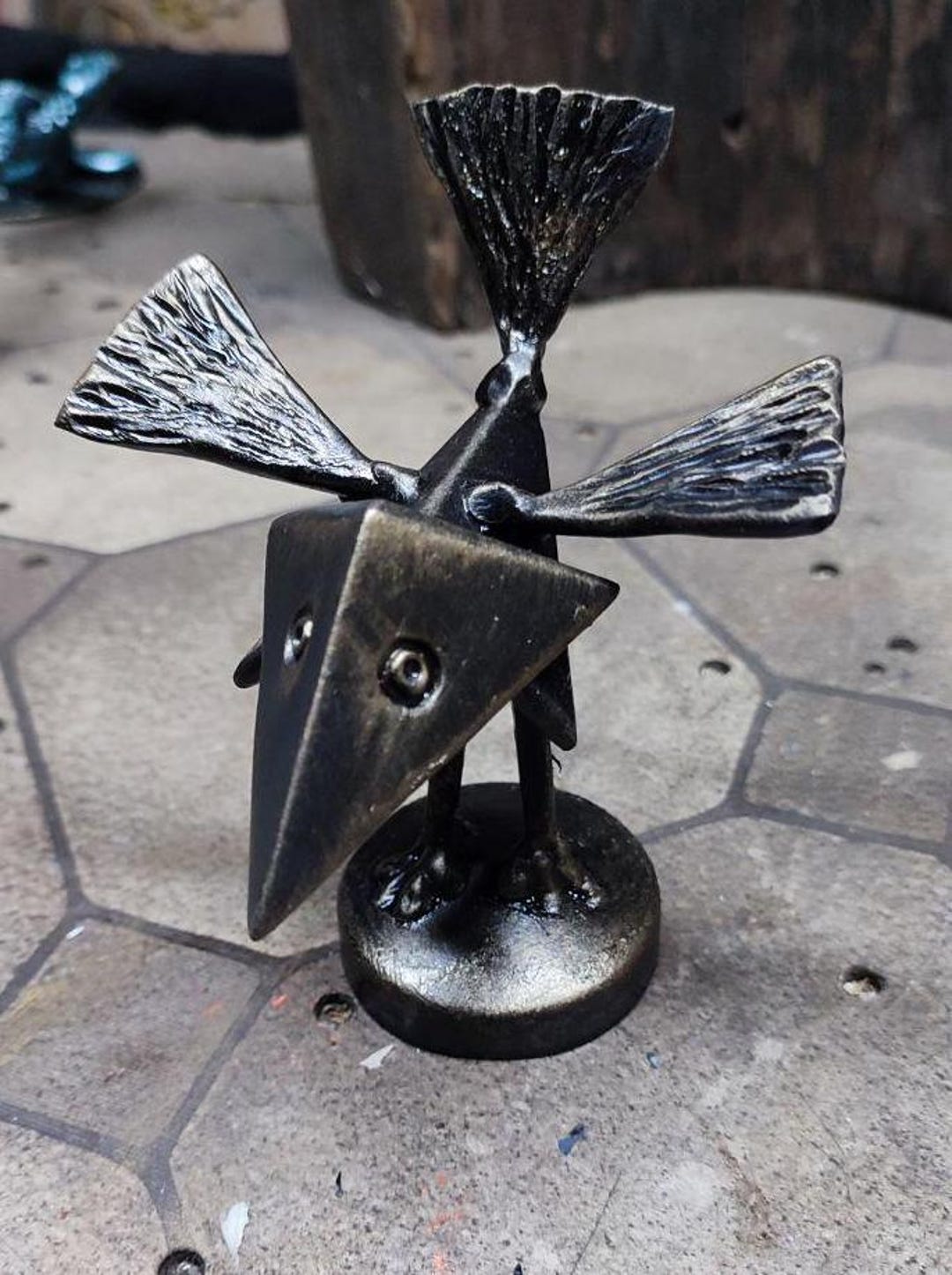 Wrought Iron Crow Metal Crow Wrought Iron Sculpture Metal Figurine Crow ...