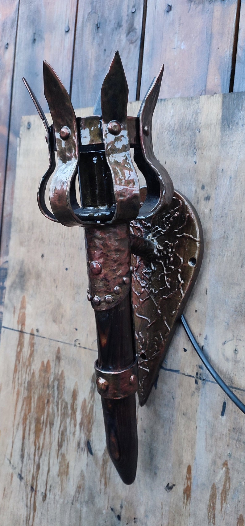 Forged Torch. Medieval Torch. Home Wall Decor. Garden Light. Visit of a ...
