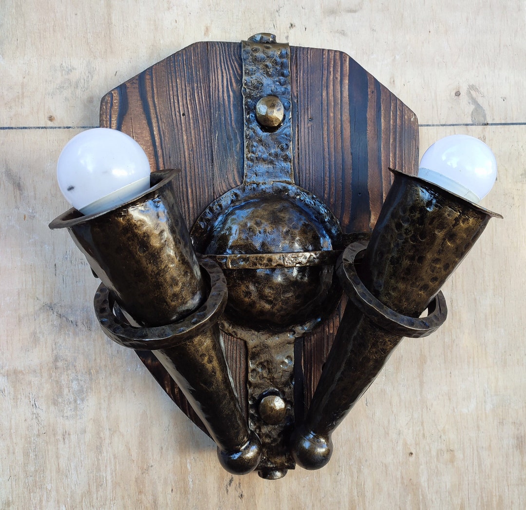 Forged Lamps & Torcheshandmade Viking Torch Wall Sconce: Medieval ...