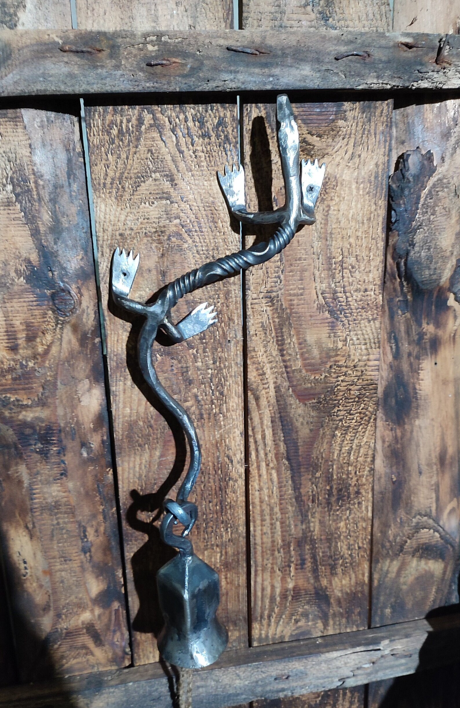 Lizard Doorbell. Iron Lizard. Sculpture. Steel Lizard. Anniversary Gift ...