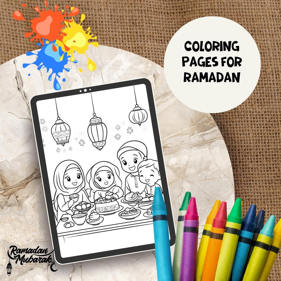 Coloring Pages for Ramadan | 30 Islamic Designs | Ramadan Activity for ...
