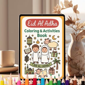 Eid Al-adha Coloring and Activity Book– 40 Pages Printable Eid Crafts ...