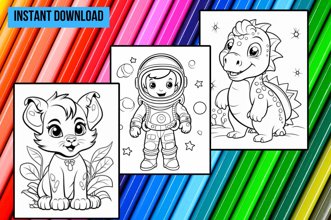 150 Easy Coloring Pages for Kids, Toddlers, Preschoolers Toddlers ...