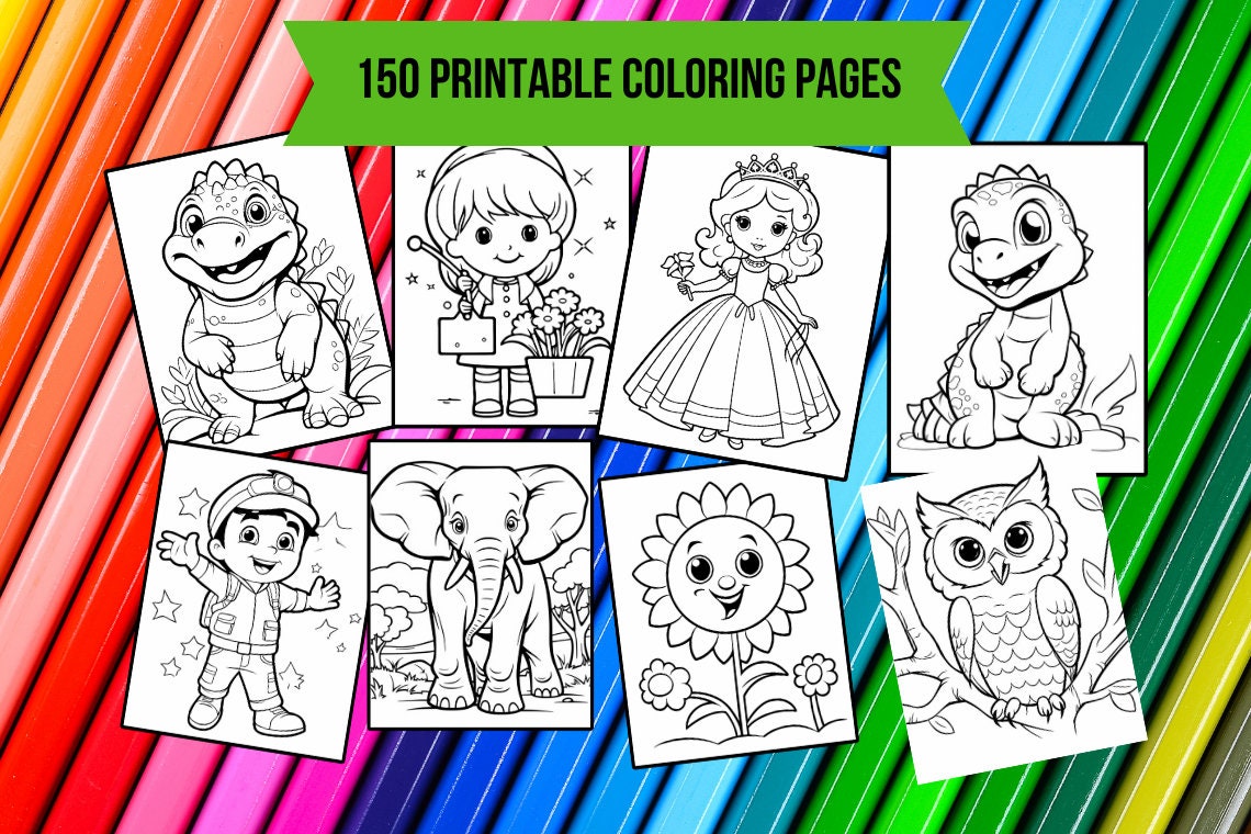 150 Easy Coloring Pages for Kids, Toddlers, Preschoolers Toddlers ...