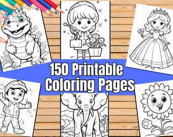 150 Easy Coloring Pages for Kids, Toddlers, Preschoolers Toddlers ...