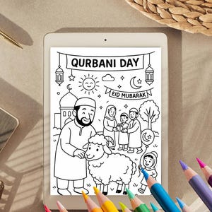 Eid Al-adha Coloring and Activity Book– 40 Pages Printable Eid Crafts ...