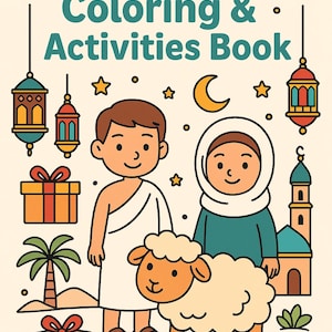 Eid Al-adha Coloring and Activity Book– 40 Pages Printable Eid Crafts ...