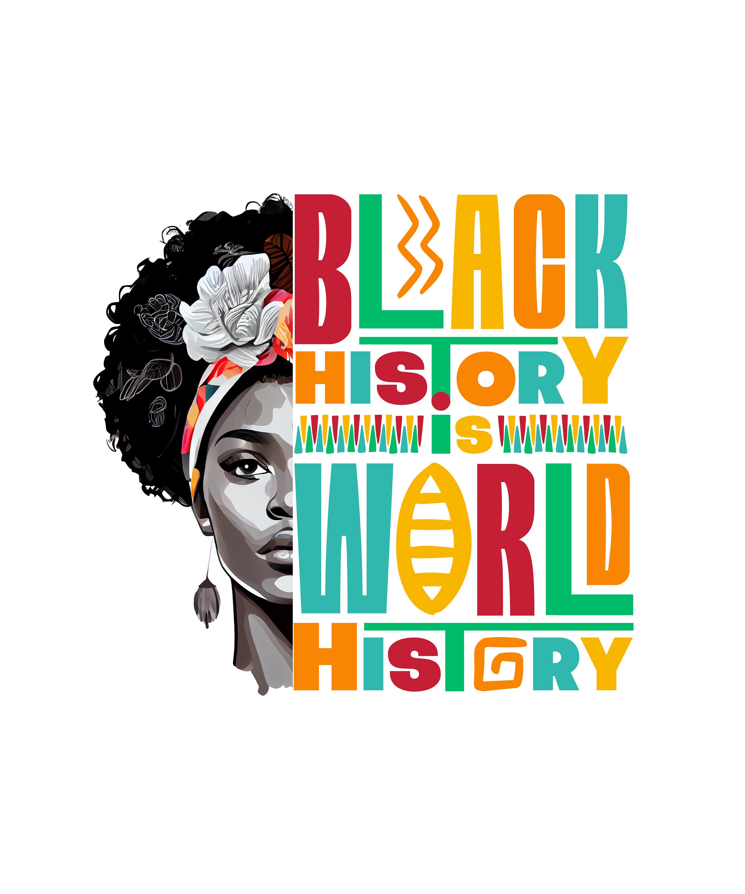 Black Woman Png, Pdf, Svg; Afro Black History; Black Pride; Black ...