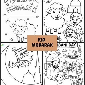 Eid Al-adha Coloring and Activity Book– 40 Pages Printable Eid Crafts ...
