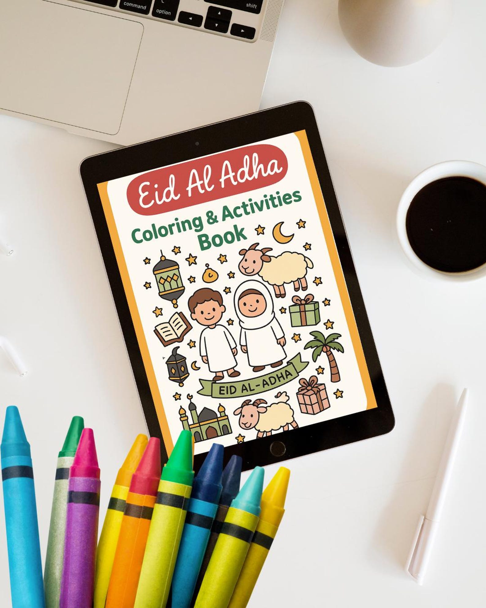 Eid Al-adha Coloring and Activity Book– 40 Pages Printable Eid Crafts ...
