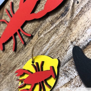 Crawfish Tier Tray Decor, Crawfish Party, Party, Crawfish, Red, Black ...