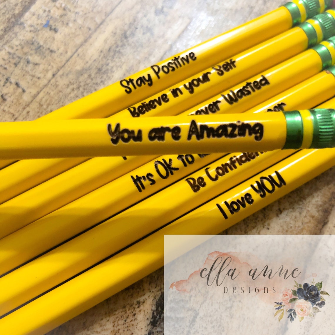 Personalized Pencils, Pastel Pencils, Pastel, Original, Yellow and ...