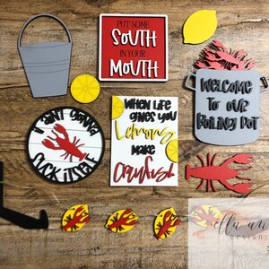 Crawfish Tier Tray Decor, Crawfish Party, Party, Crawfish, Red, Black ...