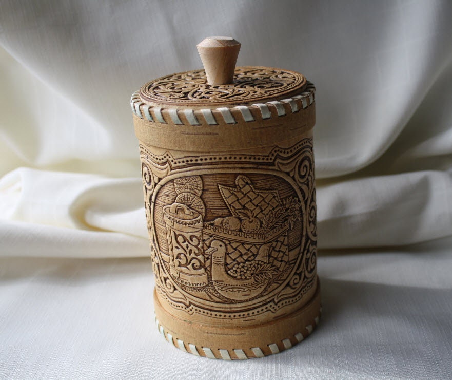 Handmade Birch Bark Container | Etsy